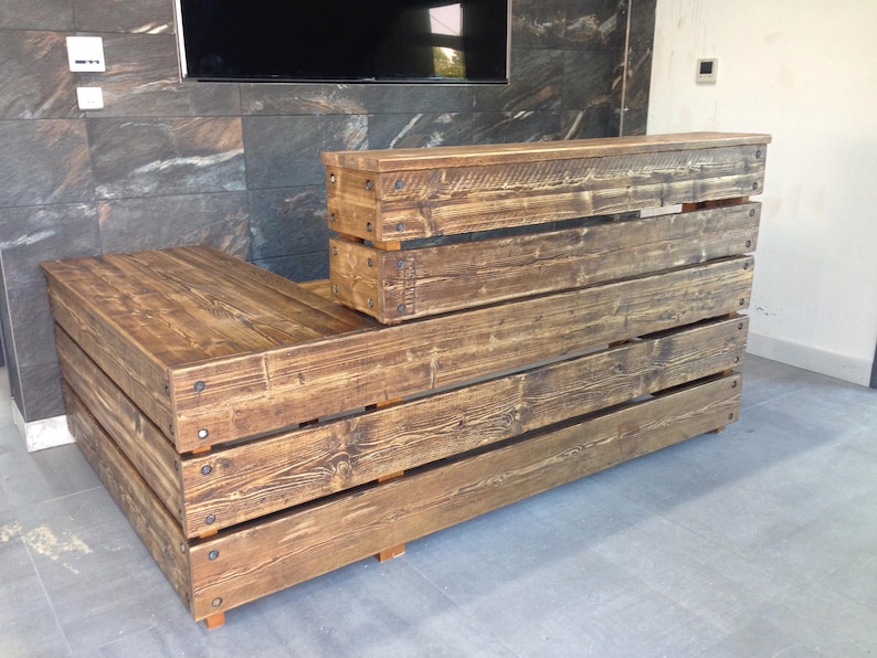 Reclaimed Reception Desk Rustic Industrial Custom Made Chic - Etsy UK