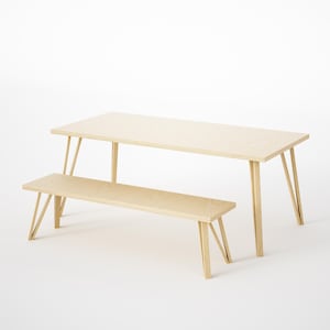Ply Dining Set With Solid Oak Legs, Customisable Sizes, Worldwide ...