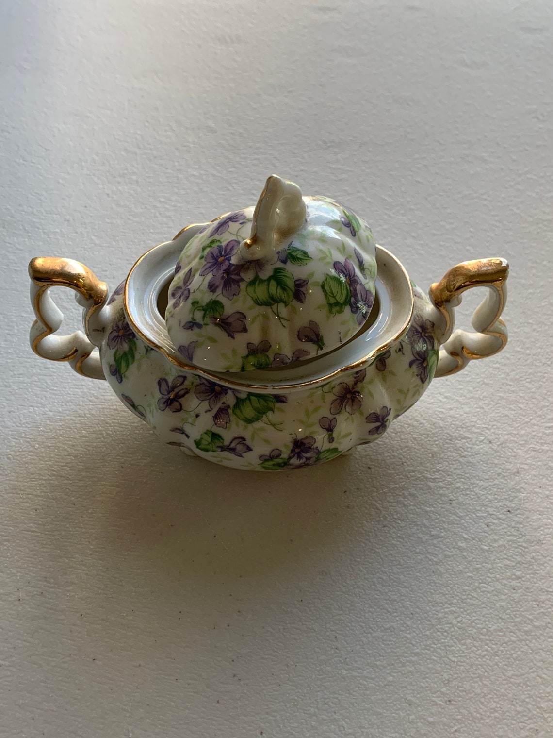 Leftons Japan Hand Painted China Petite Sugar Bowl | Etsy