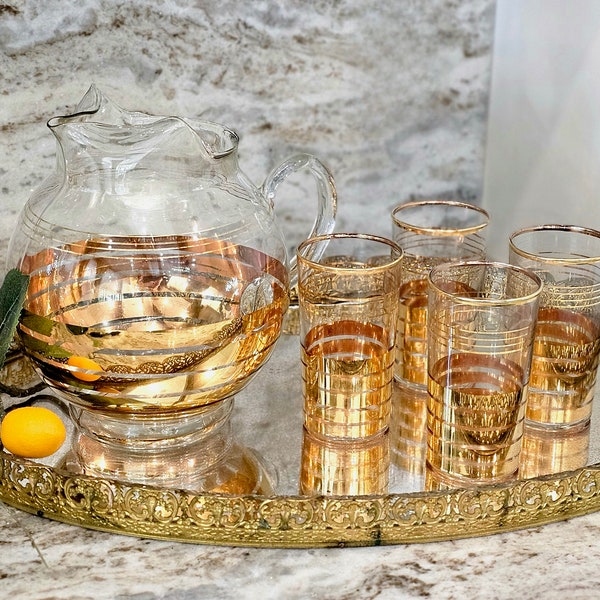 Pitcher With Glasses - Etsy