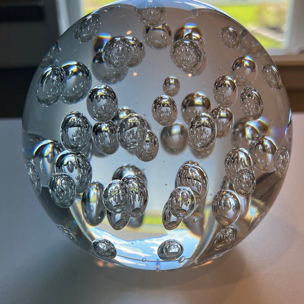 Clear Glass Paperweight - Etsy