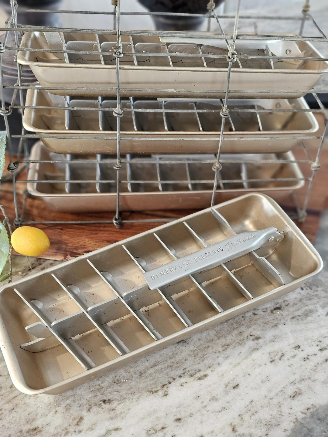 Rare Vintage General Electric Redi-cube Set of Ice Cube Trays With ...