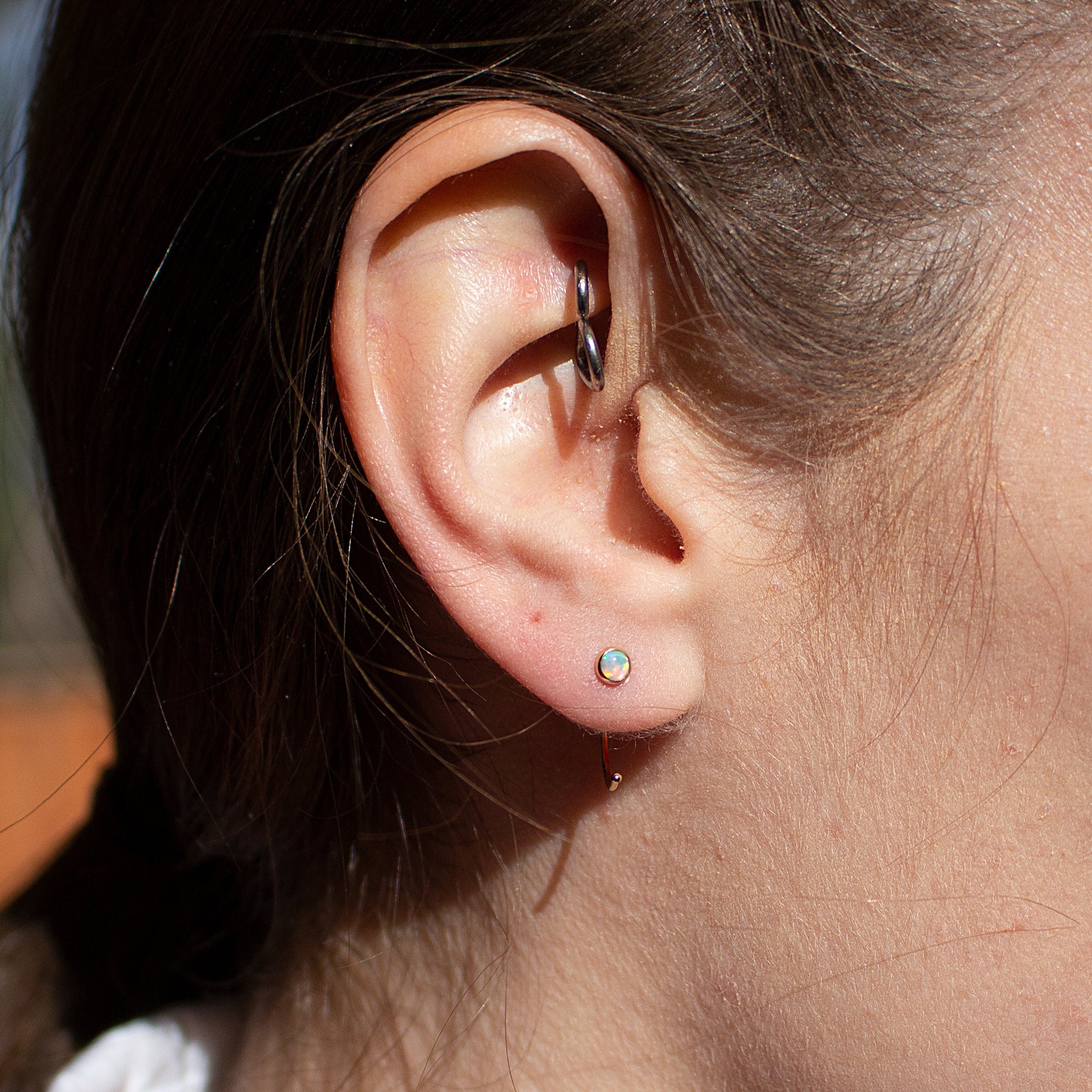 Gold Hoop Earrings Opal Tiny Hug Hoops Tiny Opal Hoops | Etsy