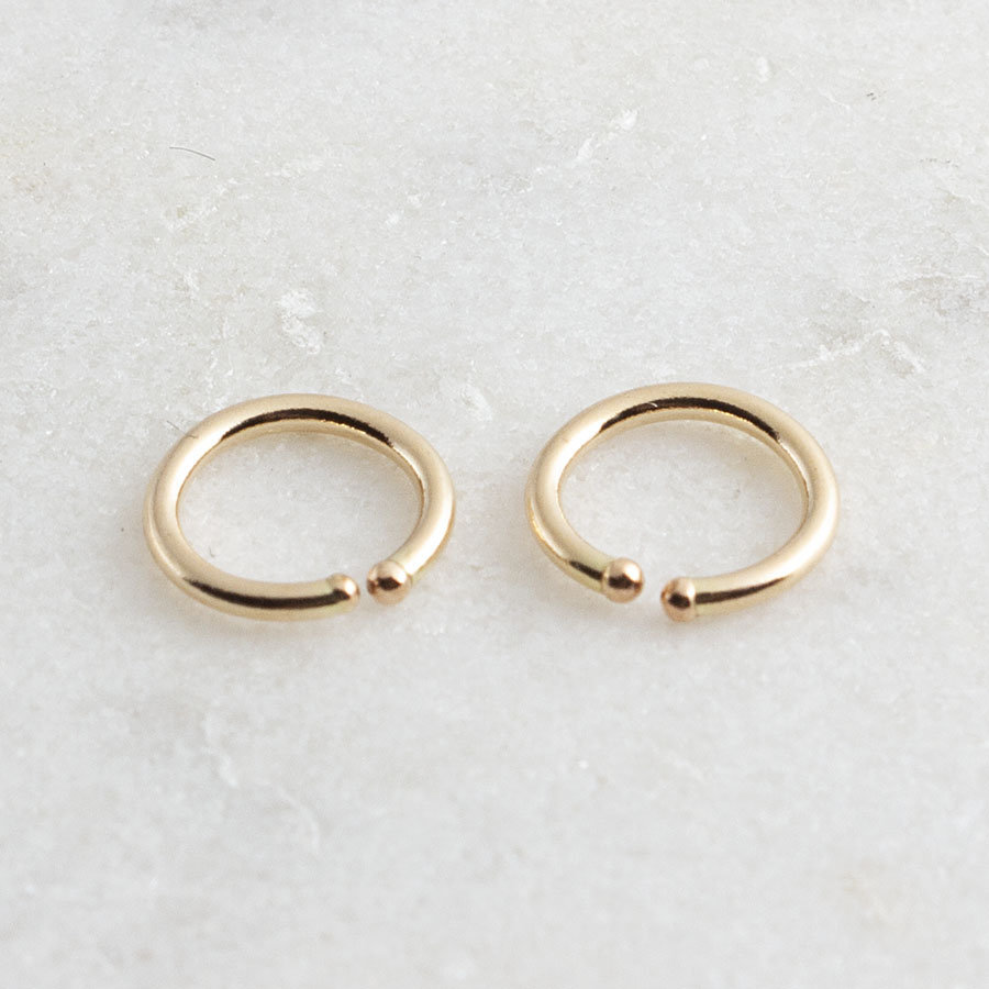 14K Yellow Gold Filled Extra Small Piercing Hoop Rings 6mm 20 - Etsy UK