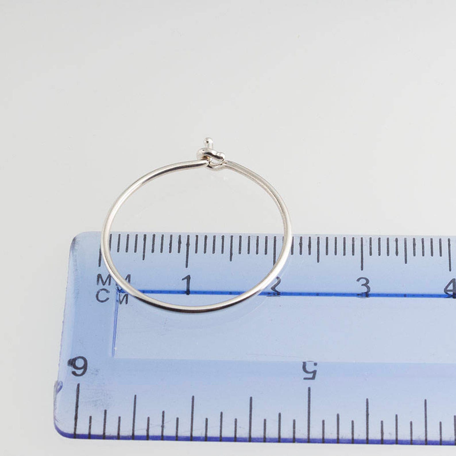 Sterling Silver Hoops Basic Hoop Earrings 22mm Basic Silver - Etsy