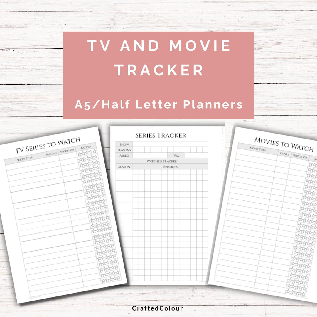 TV & Movie Tracker: A5 Printable Planner Inserts (PDF) - Etsy