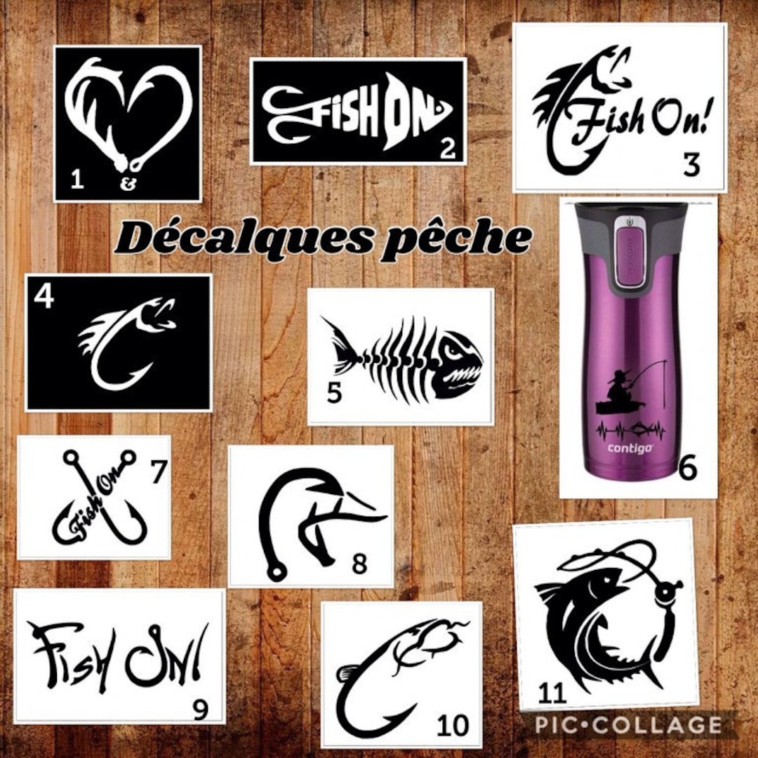 Décalques autocollant pêche (sticker) - Etsy France