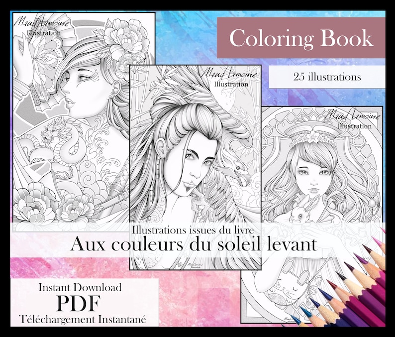 HAÏKU- 50 Coloring Pages - Instant Download Printable Files (PDF) by ...