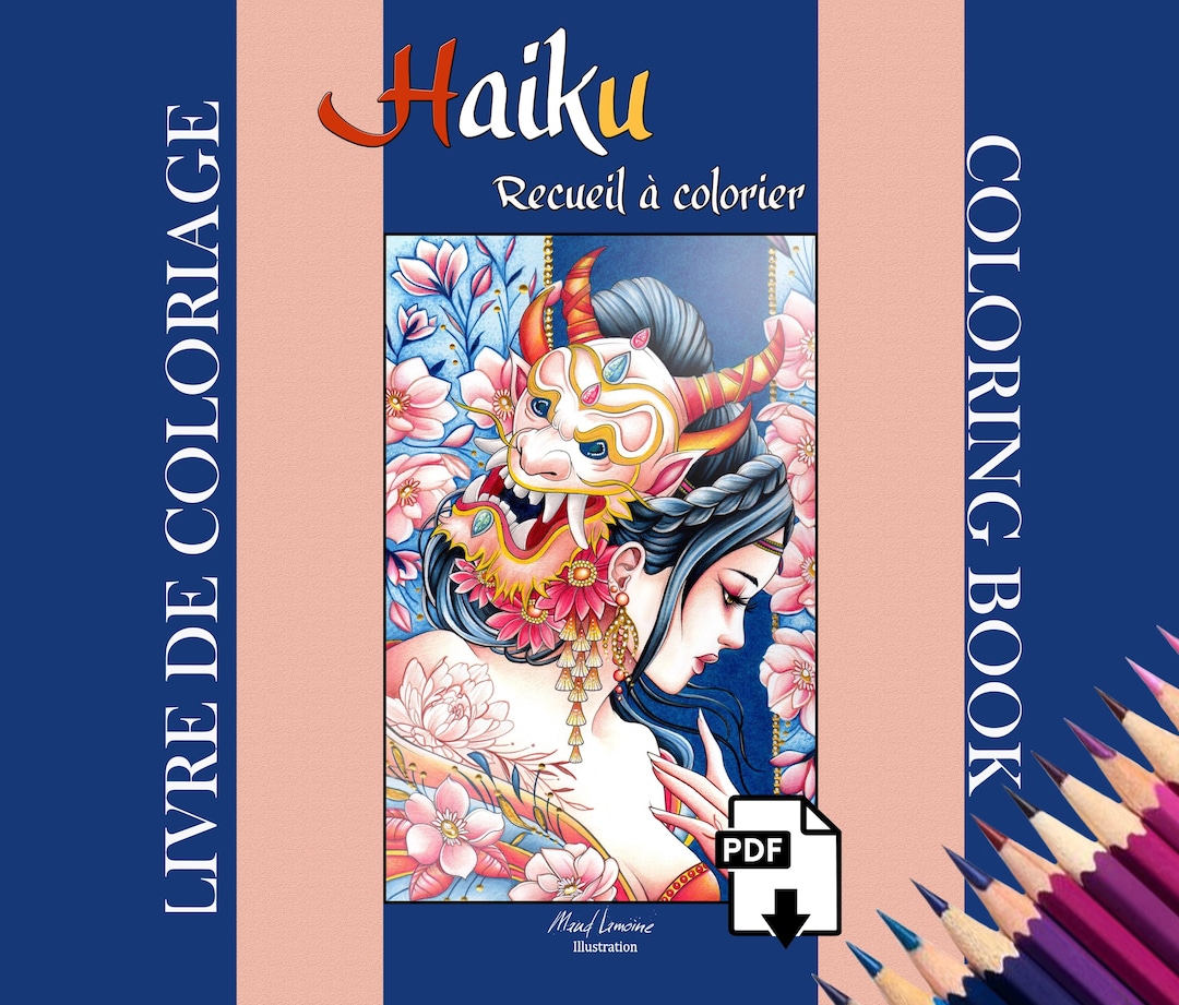 HAÏKU- 50 Coloring Pages - Instant Download Printable Files (PDF) by ...