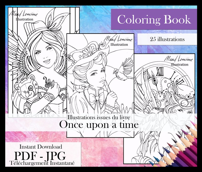 Once Upon a Time 25 Coloring Pages Instant Download Printable Files PDF ...