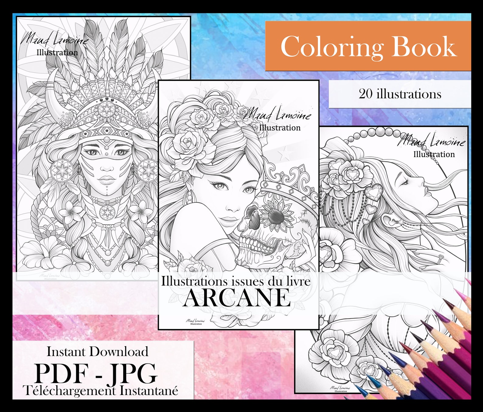 Arcane - 20 Coloring Pages - Instant Download Printable Files (PDF) by ...