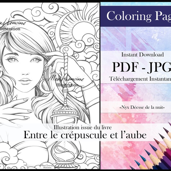 Nyx coloring pages - Etsy Portugal
