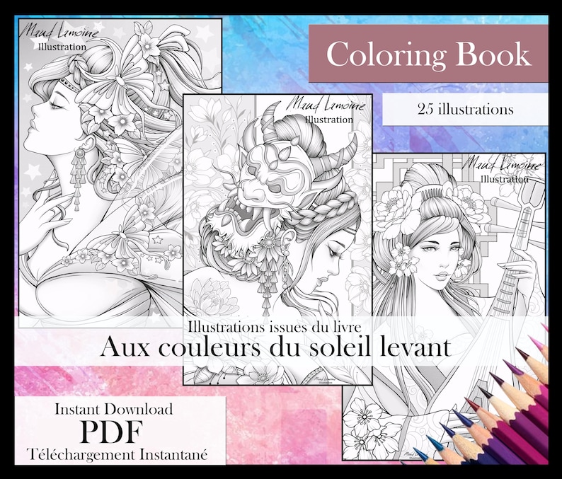 HAÏKU- 50 Coloring Pages - Instant Download Printable Files (PDF) by ...