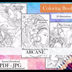 Arcane - 20 Coloring Pages - Instant Download Printable Files (PDF) by ...
