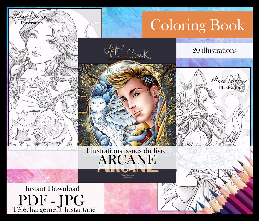 ARCANE - 20 Coloring Pages - Instant Download Printable Files (PDF) by ...