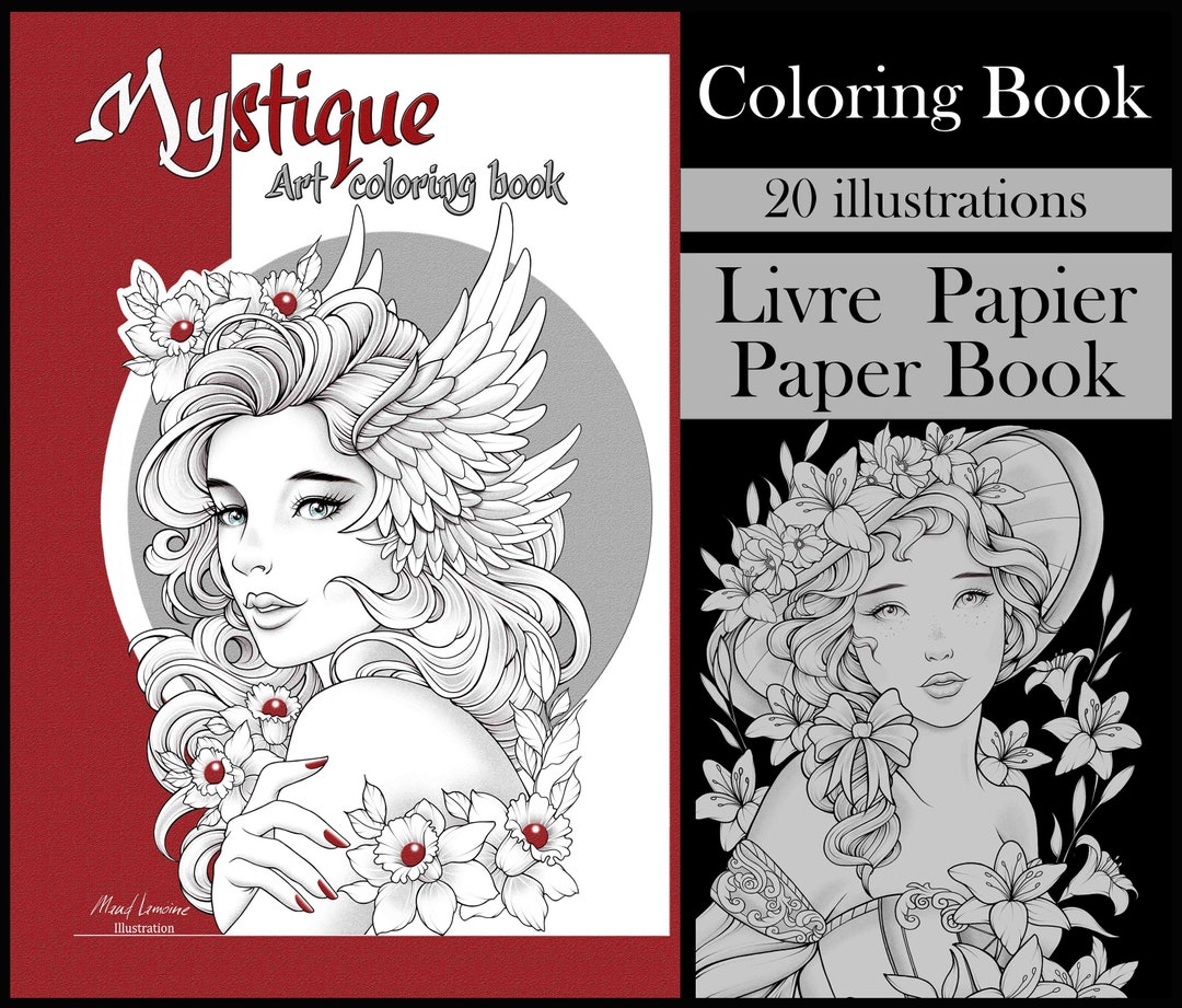 Mystique Art Coloring Book Coloring Book - Etsy Finland