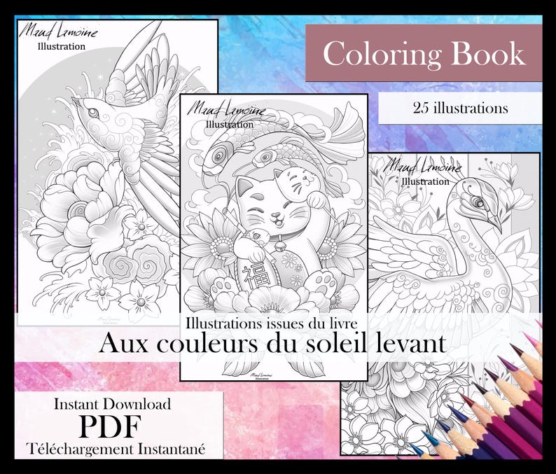 HAÏKU- 50 Coloring Pages - Instant Download Printable Files (PDF) by ...