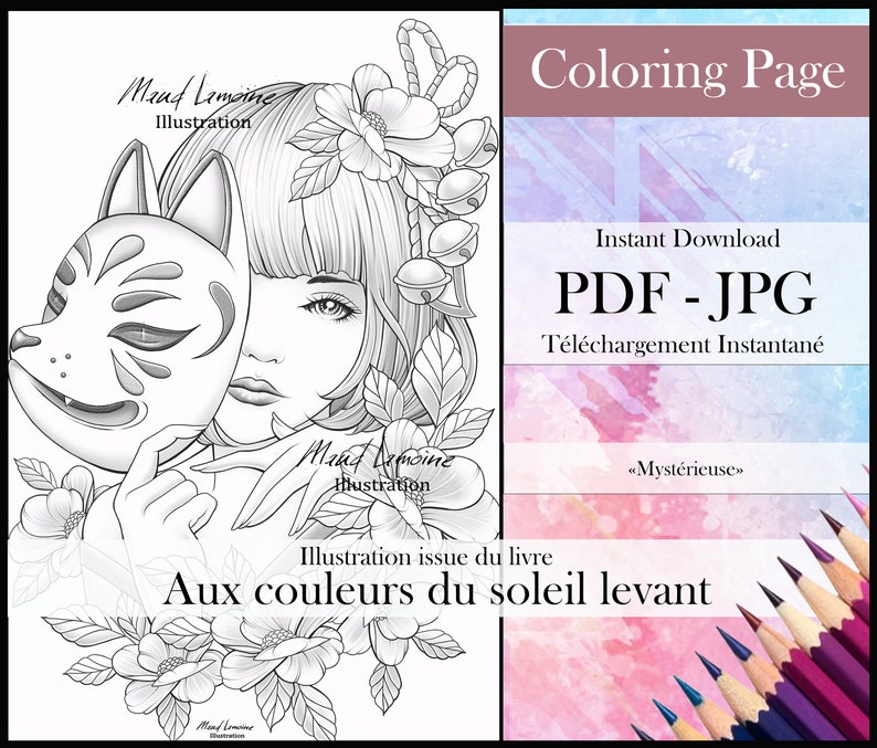 Mysteries Coloring Page Coloring Page Instant Download Printable File ...