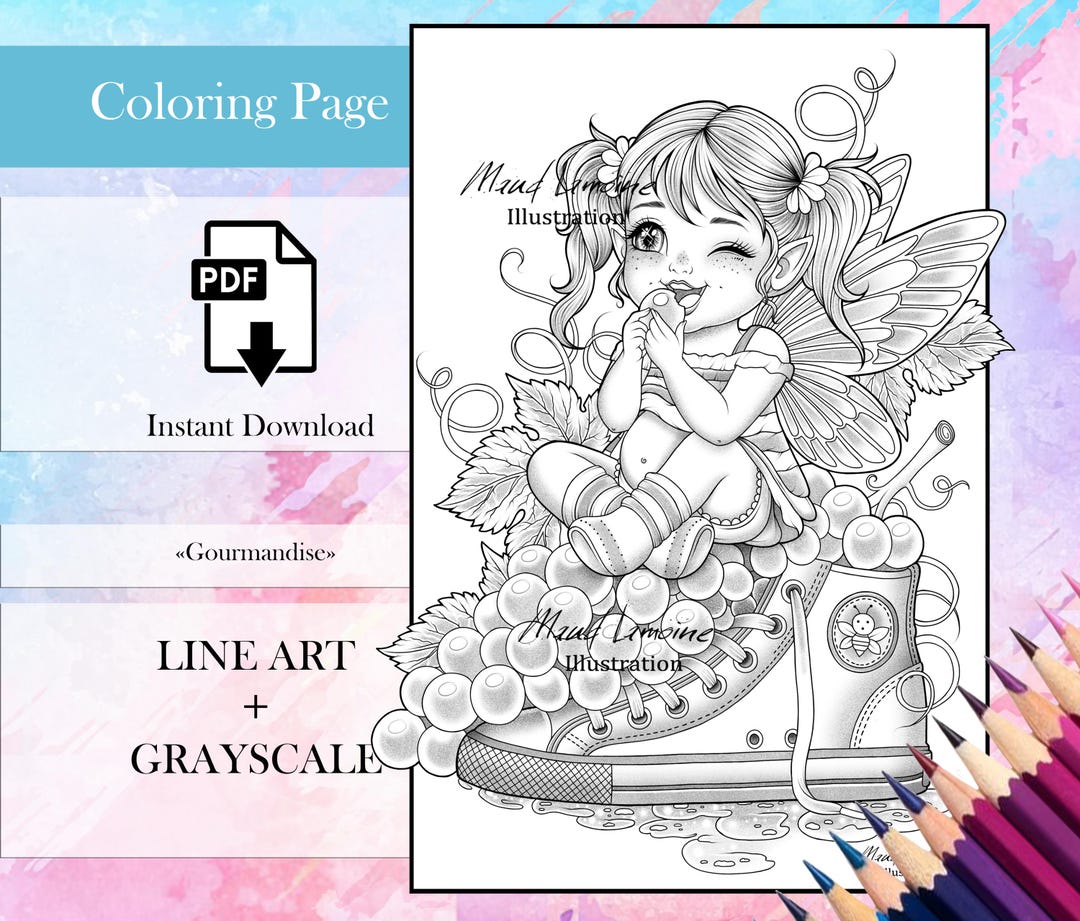 Gluttony - Coloring Page - Coloring Page - Instant Download Printable ...