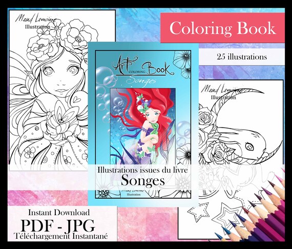 Songe 25 Coloring Pages Instant Download Printable Files - Etsy