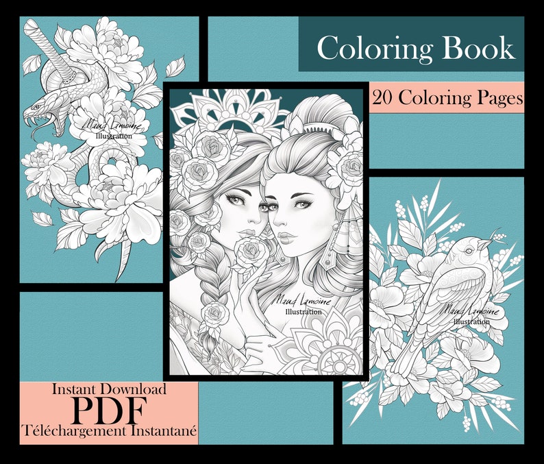 HAÏKU- 50 Coloring Pages - Instant Download Printable Files (PDF) by ...