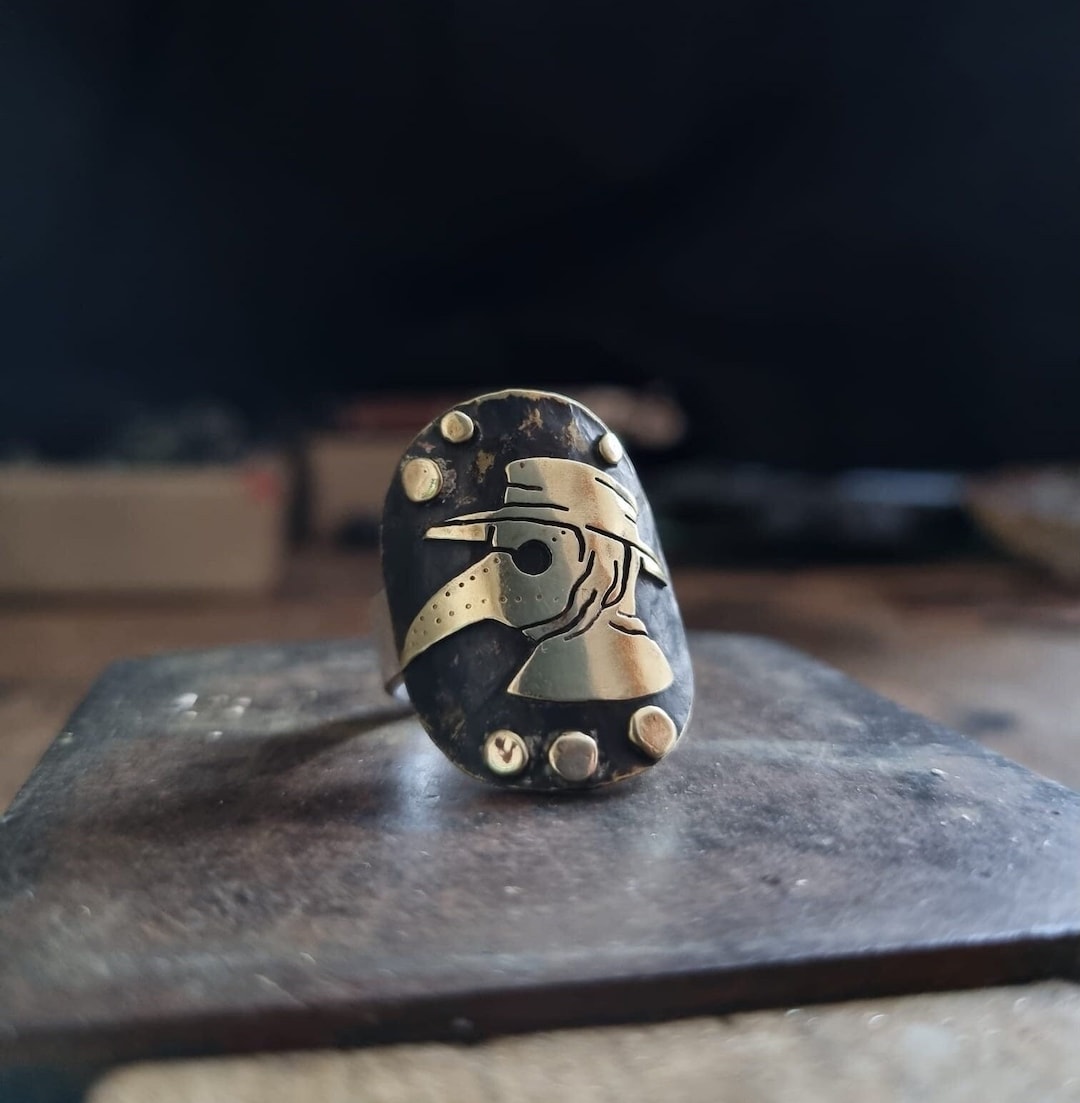 Steampunk Plague Doctor Ring - Handcrafted Artistry for Distinctive ...