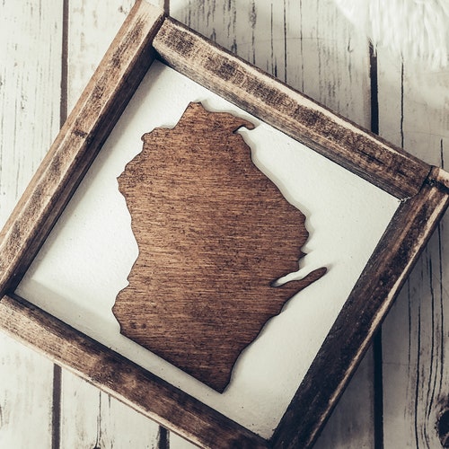 State Silhouette Sign Custom Home State Dorm Room Decor - Etsy