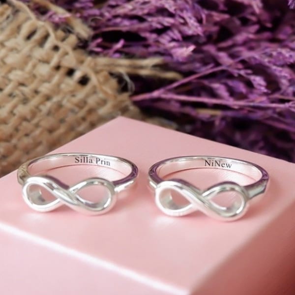 Silver Infinity Ring Etsy