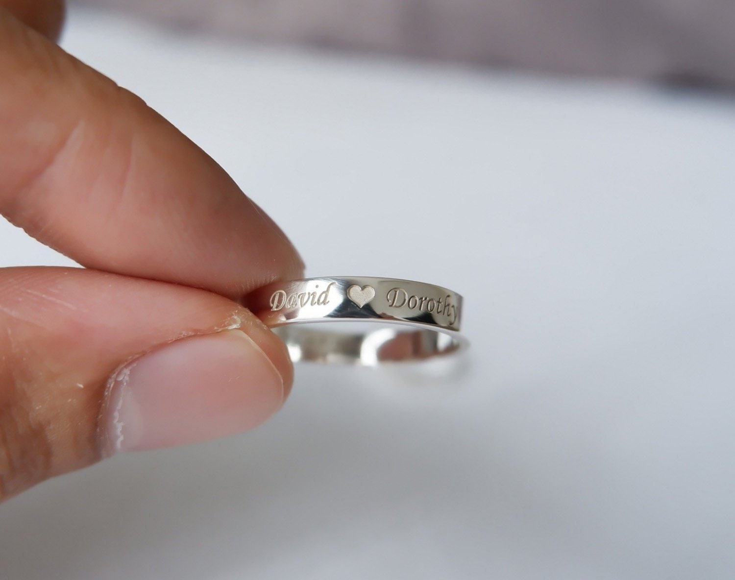 Personalized Engraved Ring Custom Engraved Ring Engraved - Etsy