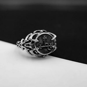 925 Sterling Silver Sigil of Lilith Ring for Women Gothic Satanic ...