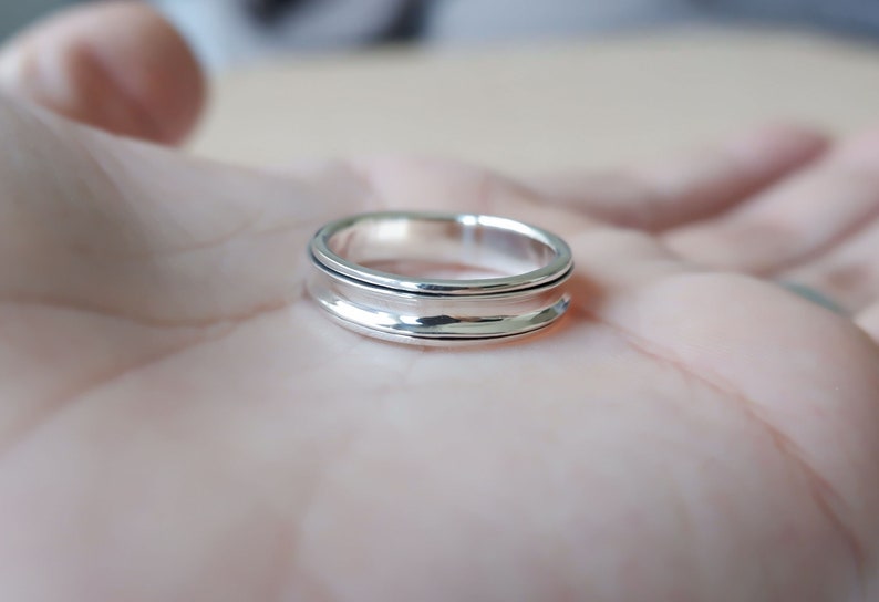 Sterling Silver Spinner Ring Personalized Ring Custom | Etsy