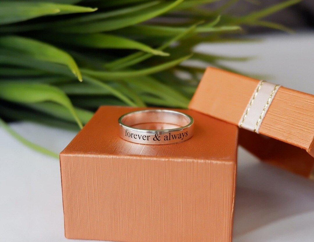 Name Ring, Personalized Stacking Ring - Custom Engraved Ring, Sterling ...