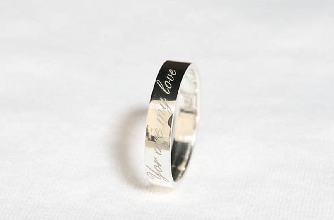 Personalized Engraved Ring Custom Engraved Ring Engraved - Etsy