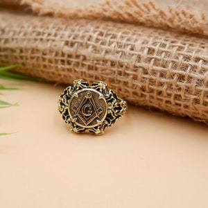 Masonic Ring for Women Freemason Master Mason Jewelry - Etsy