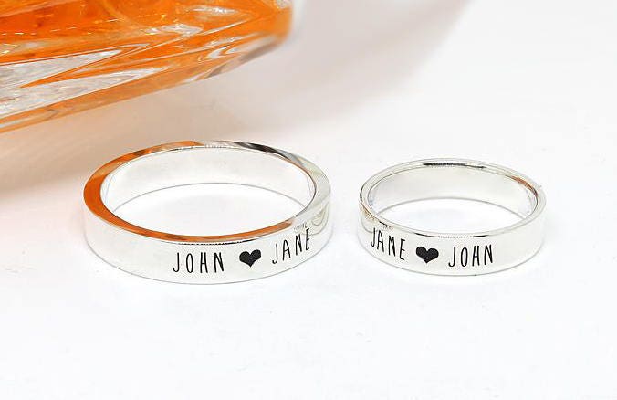 Customized Ring Personalized Ring Custom Engraved Ring | Etsy