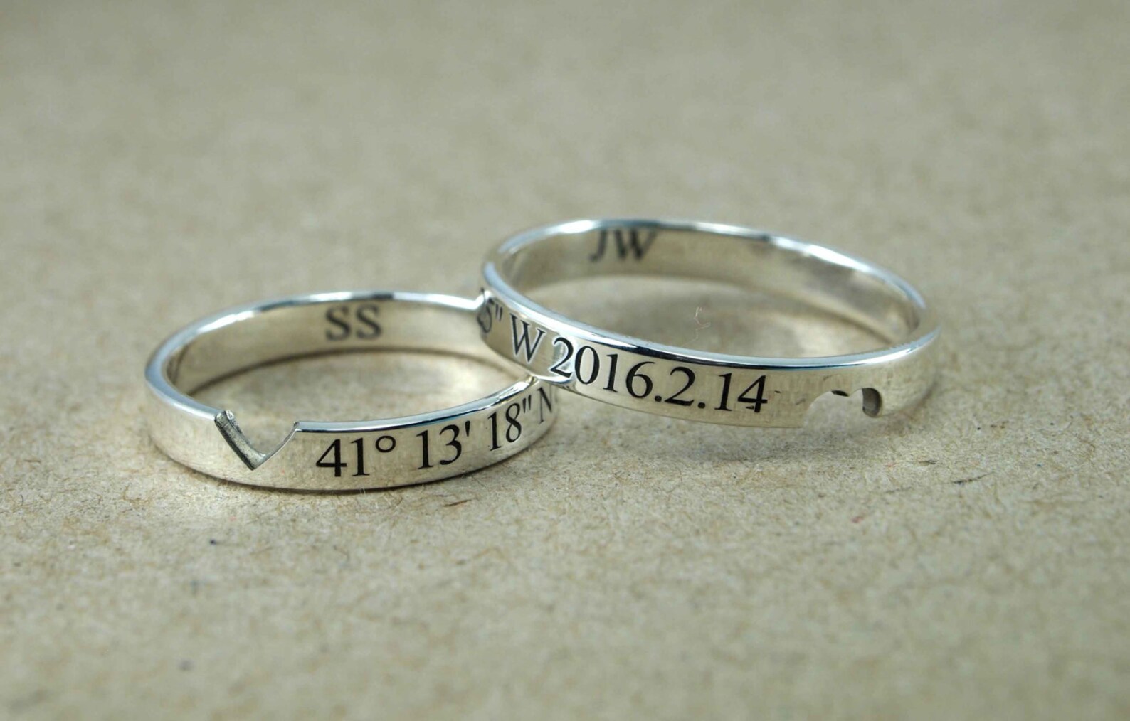 Couple Rings Couple Ring Set Promise Rings for Couples His - Etsy
