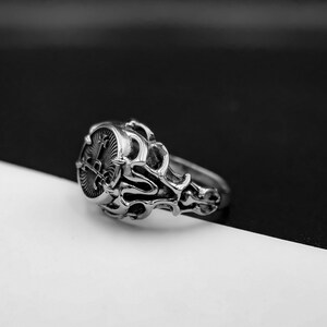 925 Sterling Silver Sigil of Lilith Ring for Women Gothic Satanic ...
