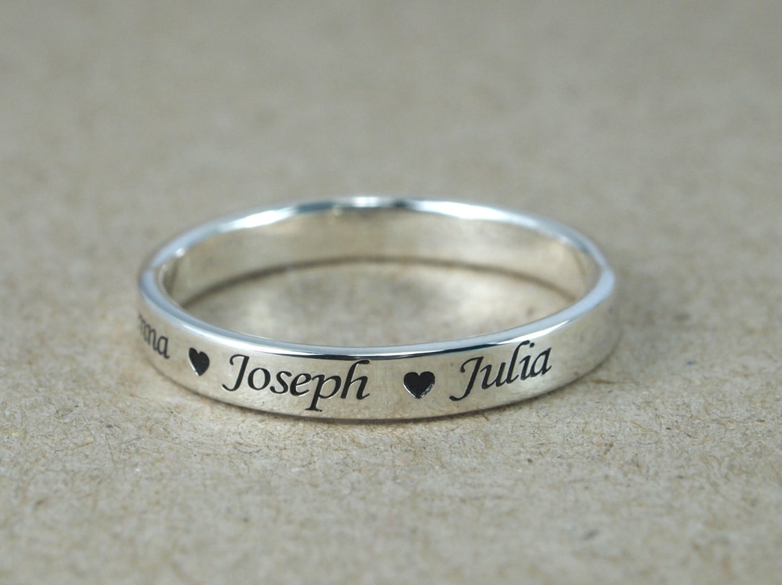Personalized Promise Ring Love Custom Size Stamped Engraved - Etsy