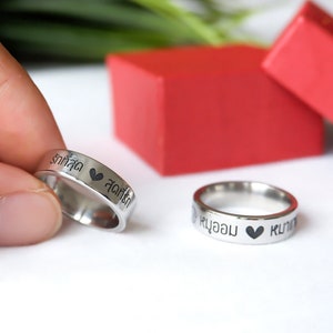 Personalized Ring, Engraved Ring, Custom Message Ring for Her, Ring for ...