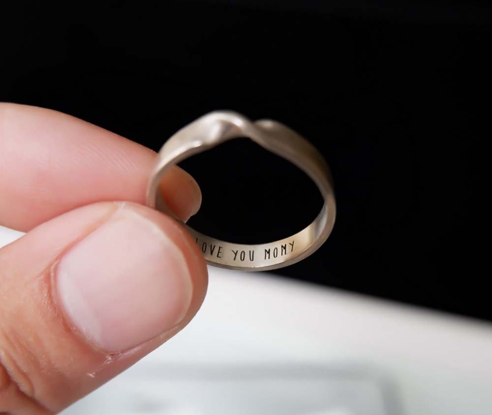 Mobius Ring Twist Band Ring Personalized Rings Twist Knot - Etsy