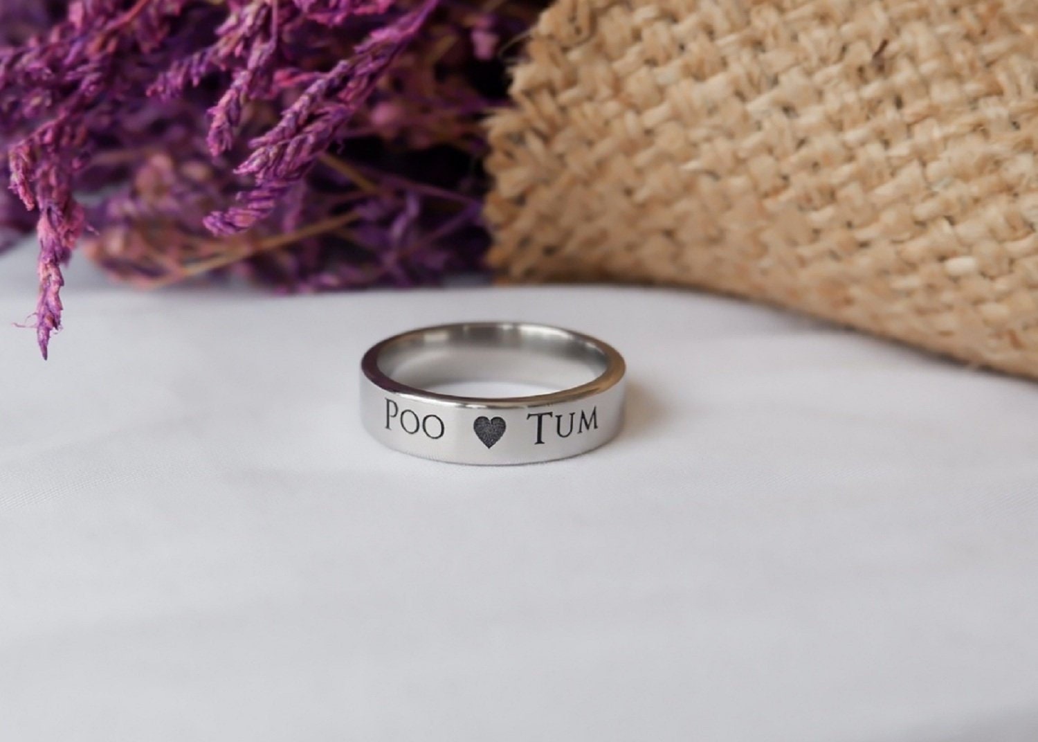 Personalized Ring Engraved Ring Custom Message Ring for Her | Etsy