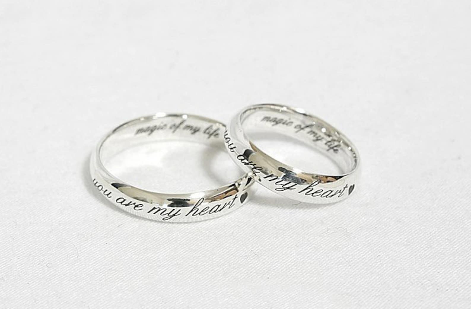 Custom Couples Rings, Wedding Rings, Custom Name Ring, Personalized ...