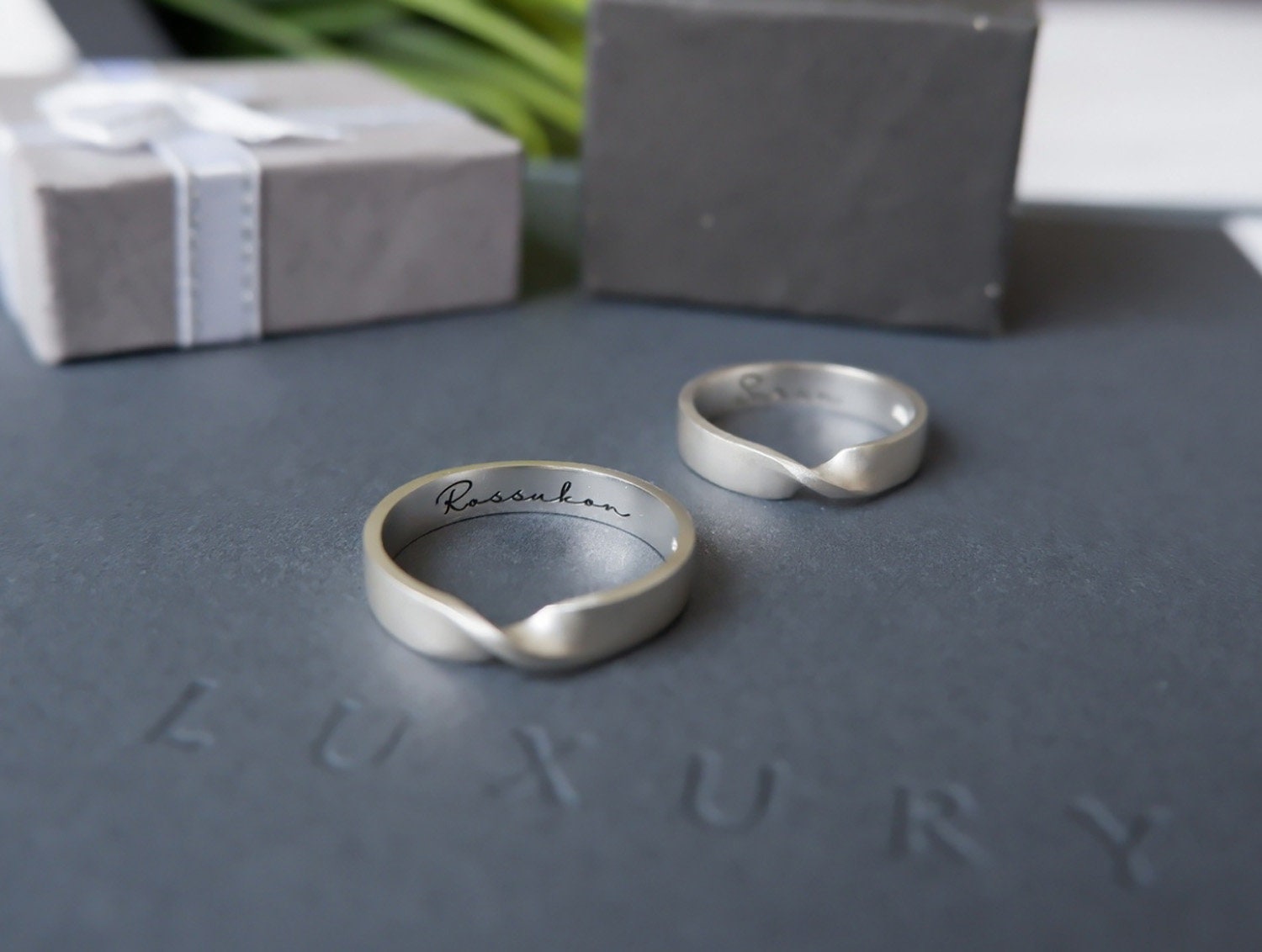 Simple Infinity Ring Silver Infinity Ring Custom Engraved | Etsy