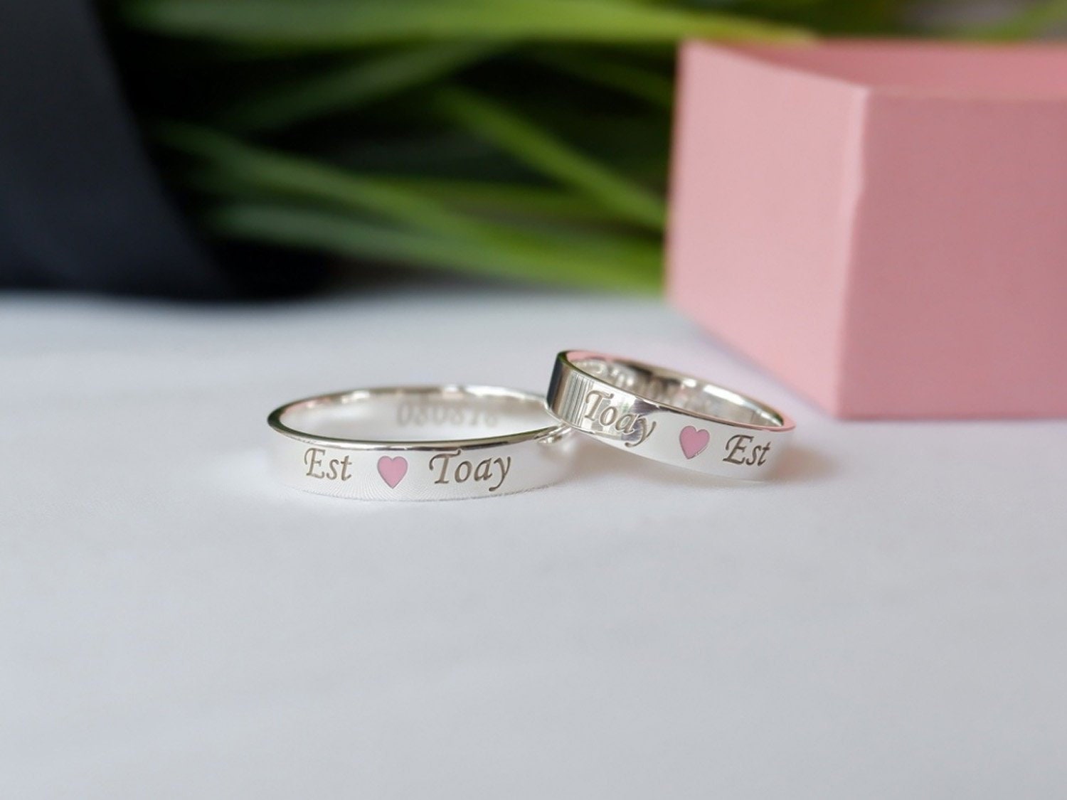 Personalized Name Ring Silver 4 Mm Ring Promise Ring | Etsy