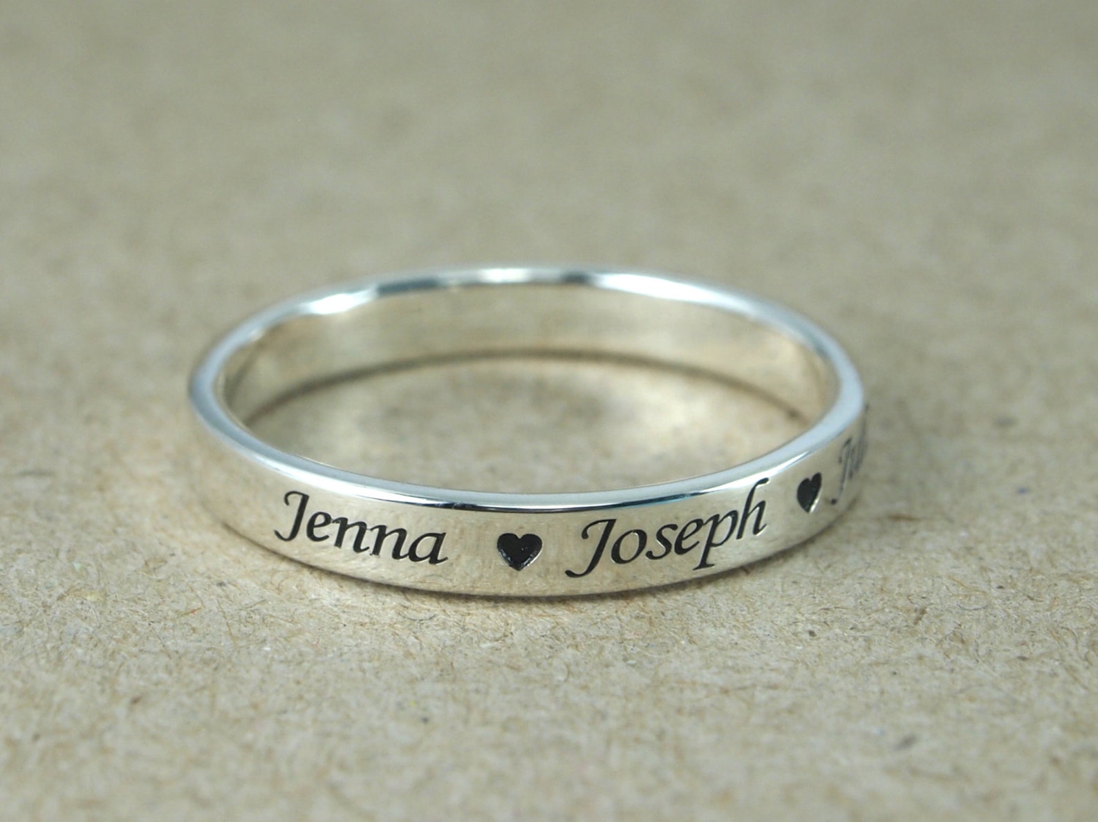 Personalized Promise Ring Love Custom Size Stamped Engraved | Etsy