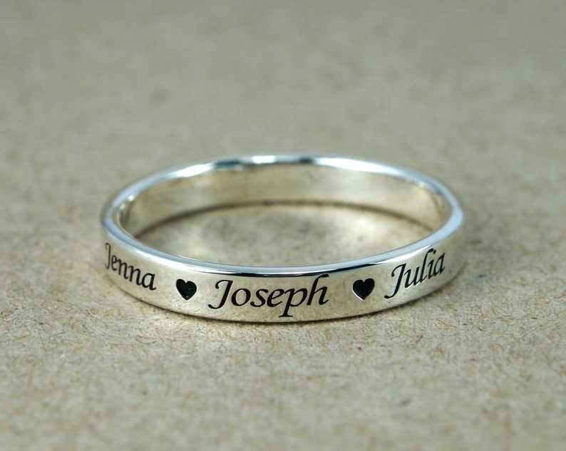 Personalized Promise Ring Love Custom Size Stamped Engraved | Etsy