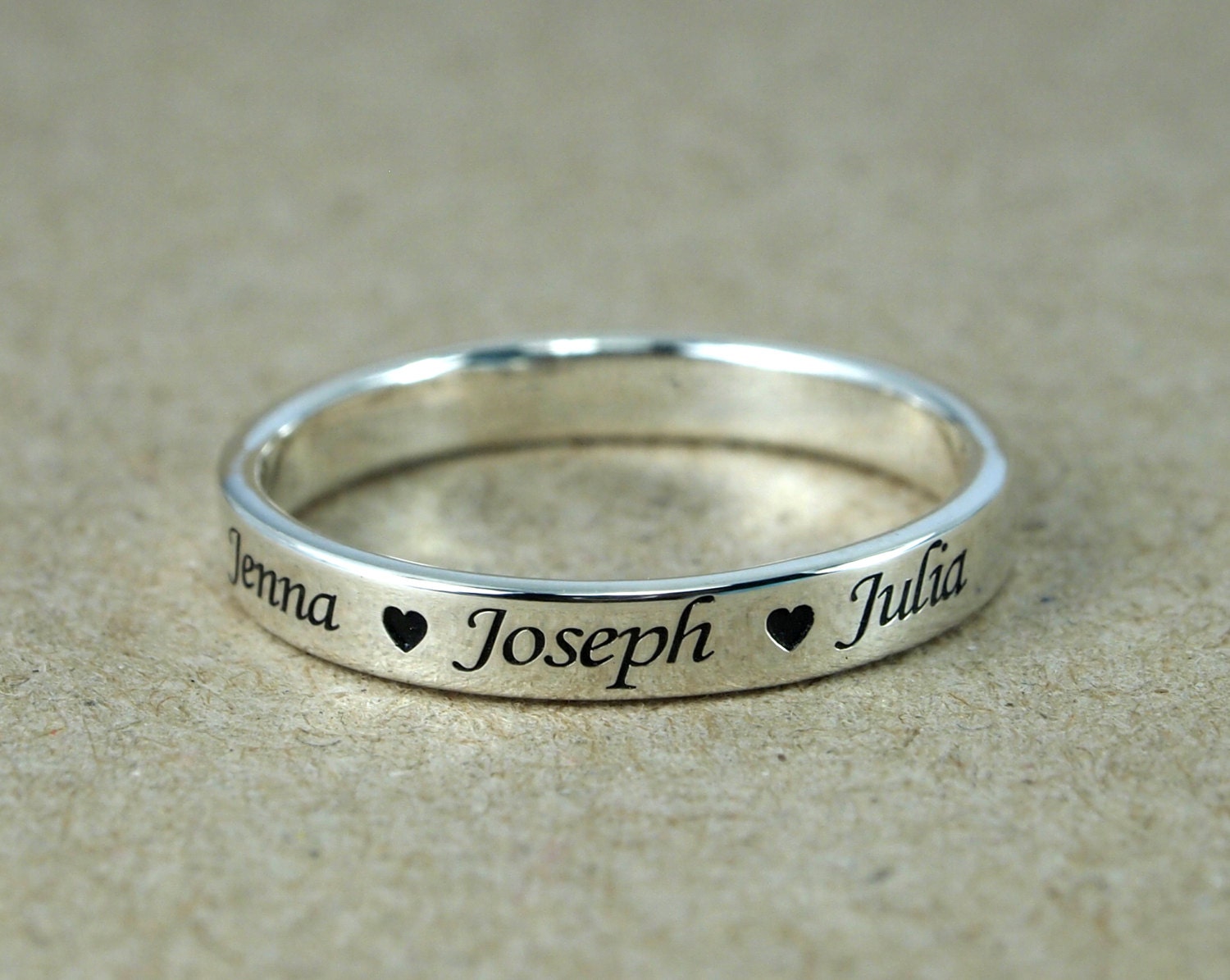 Personalized Promise Ring Love Custom Size Stamped Engraved | Etsy