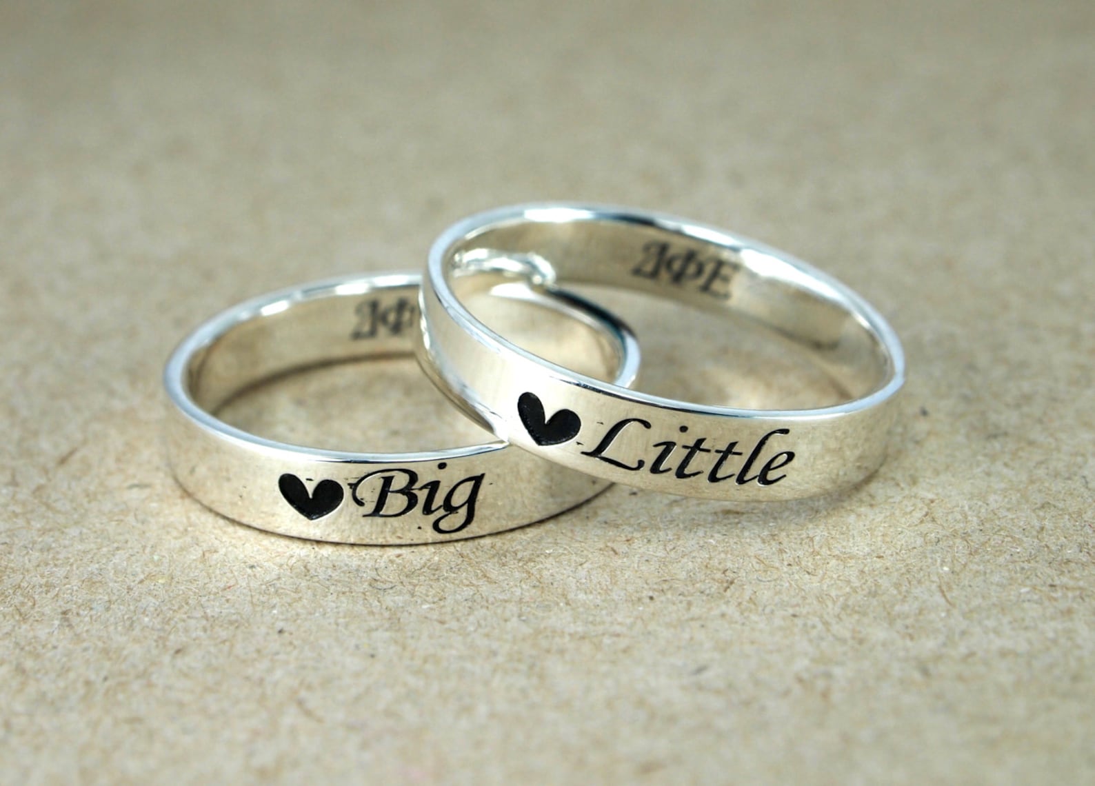 Customized Couples Rings Sterling silver ring set his and | Etsy