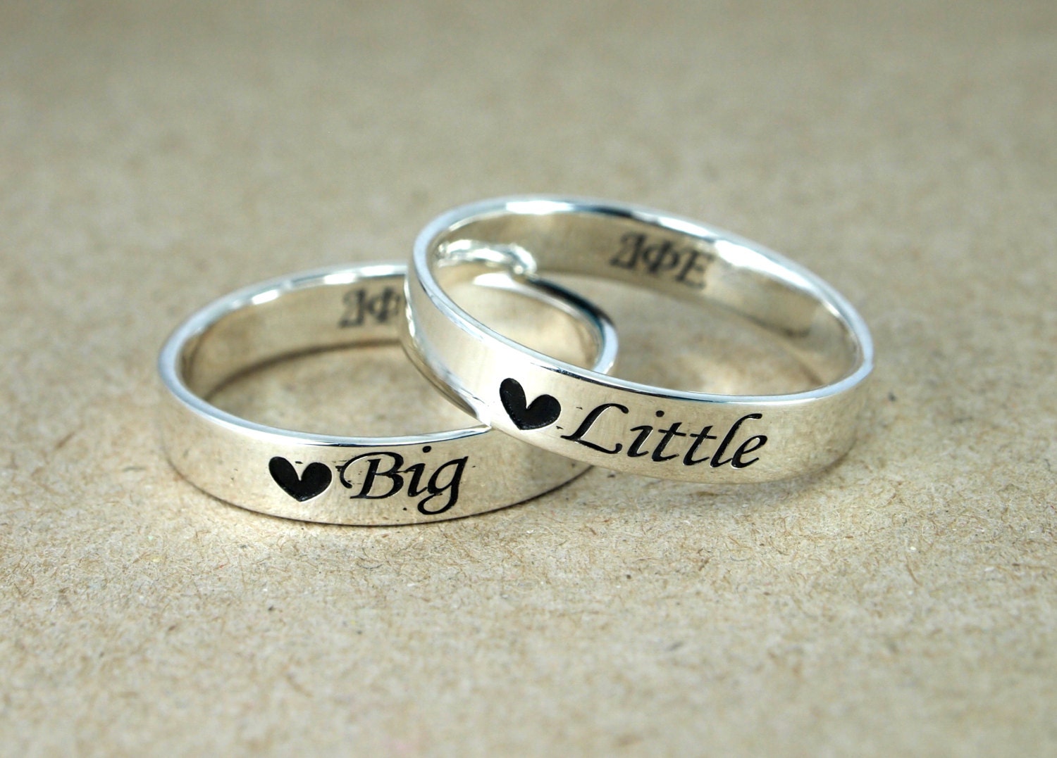 Customized Couples Rings Sterling silver ring set his and | Etsy