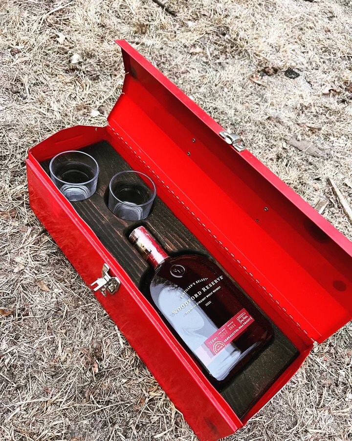 One of a Kind Liquor (new) Tool Box for That Perfect Gift With Glasses ...